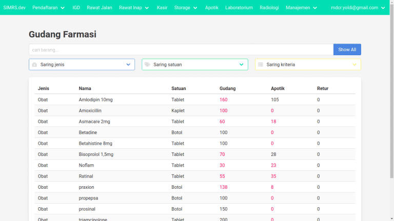 Source Code Aplikasi Sistem Informasi Manajemen Rumah Sakit (SIMRS) Berbasis Node JS - Demo ePlusGo