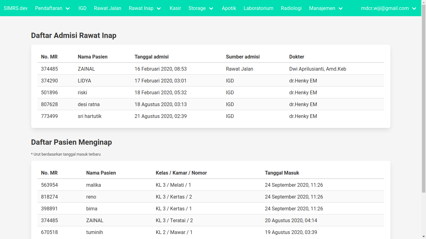 Source Code Aplikasi Sistem Informasi Manajemen Rumah Sakit (SIMRS ...